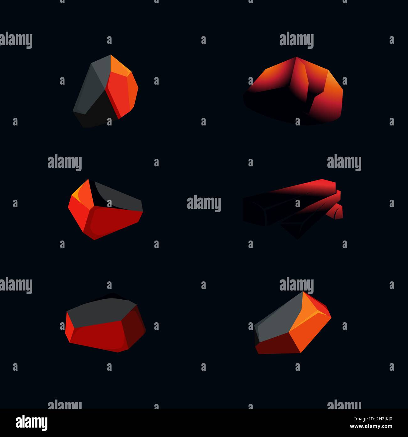 charcoal Vector icon design illustration Template Stock Photo - Alamy