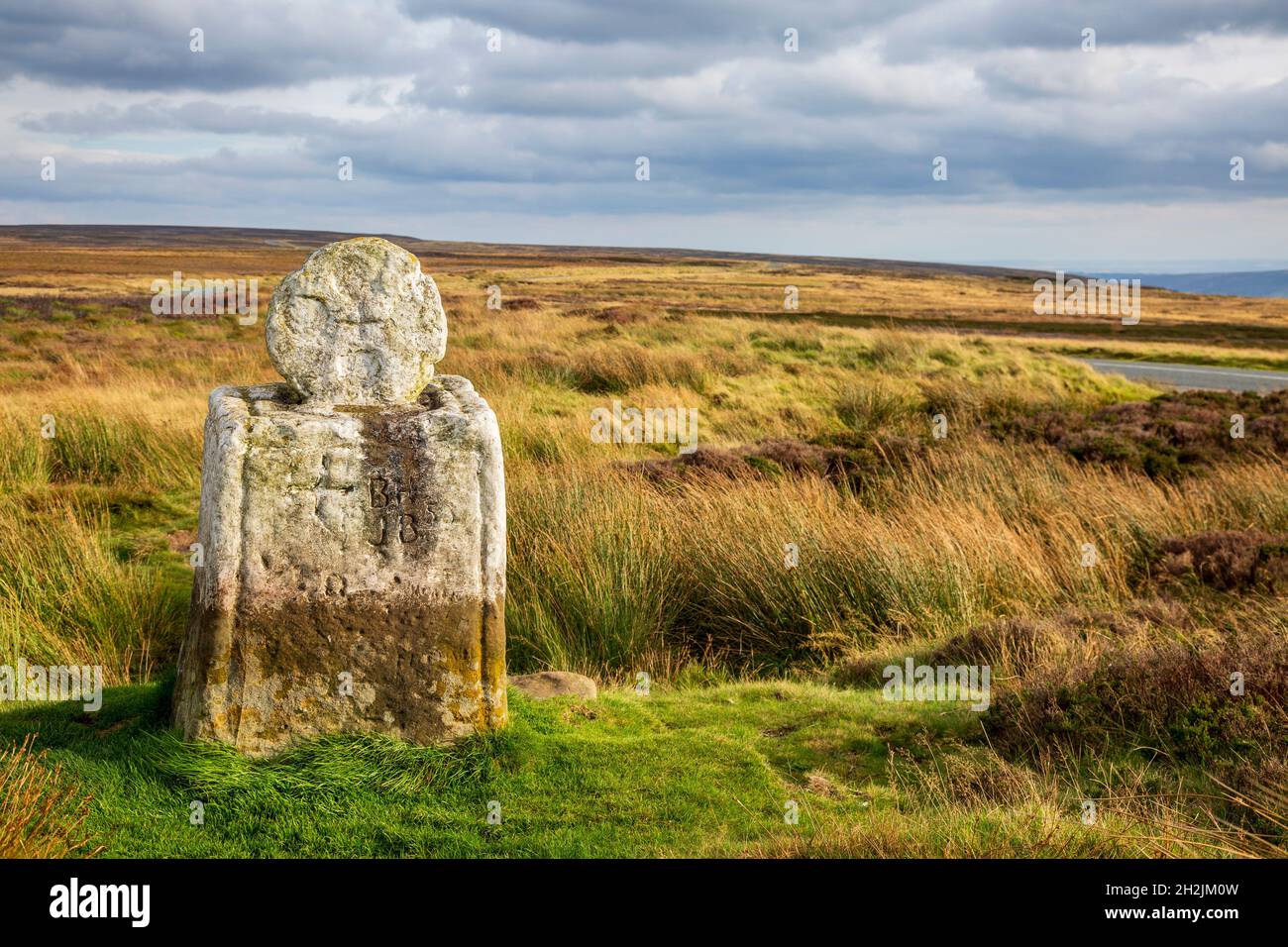 The 'Fat Betty' waymarker on Danby High Moor in the North York Moors ...