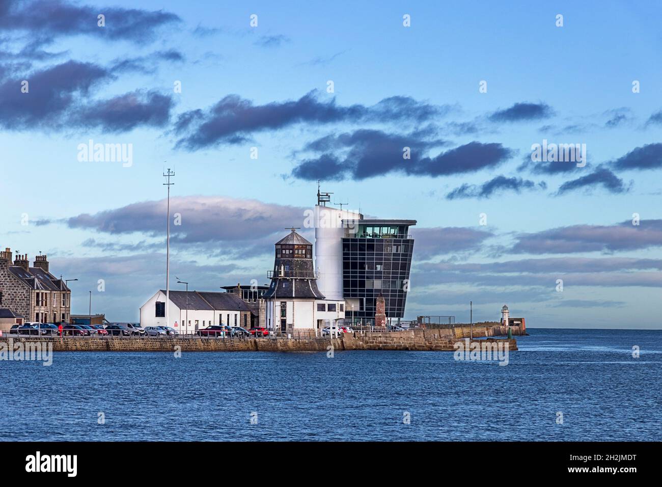 ABERDEEN CITY SCOTLAND HARBOUR NORTH PIER THE OLD WHITE ROUNDHOUSE AND ...