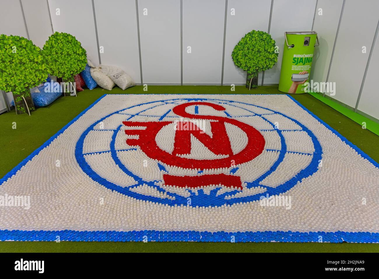 Novi Sad, Serbia - September 21, 2021: Expo Fair Logo From Plastic ...