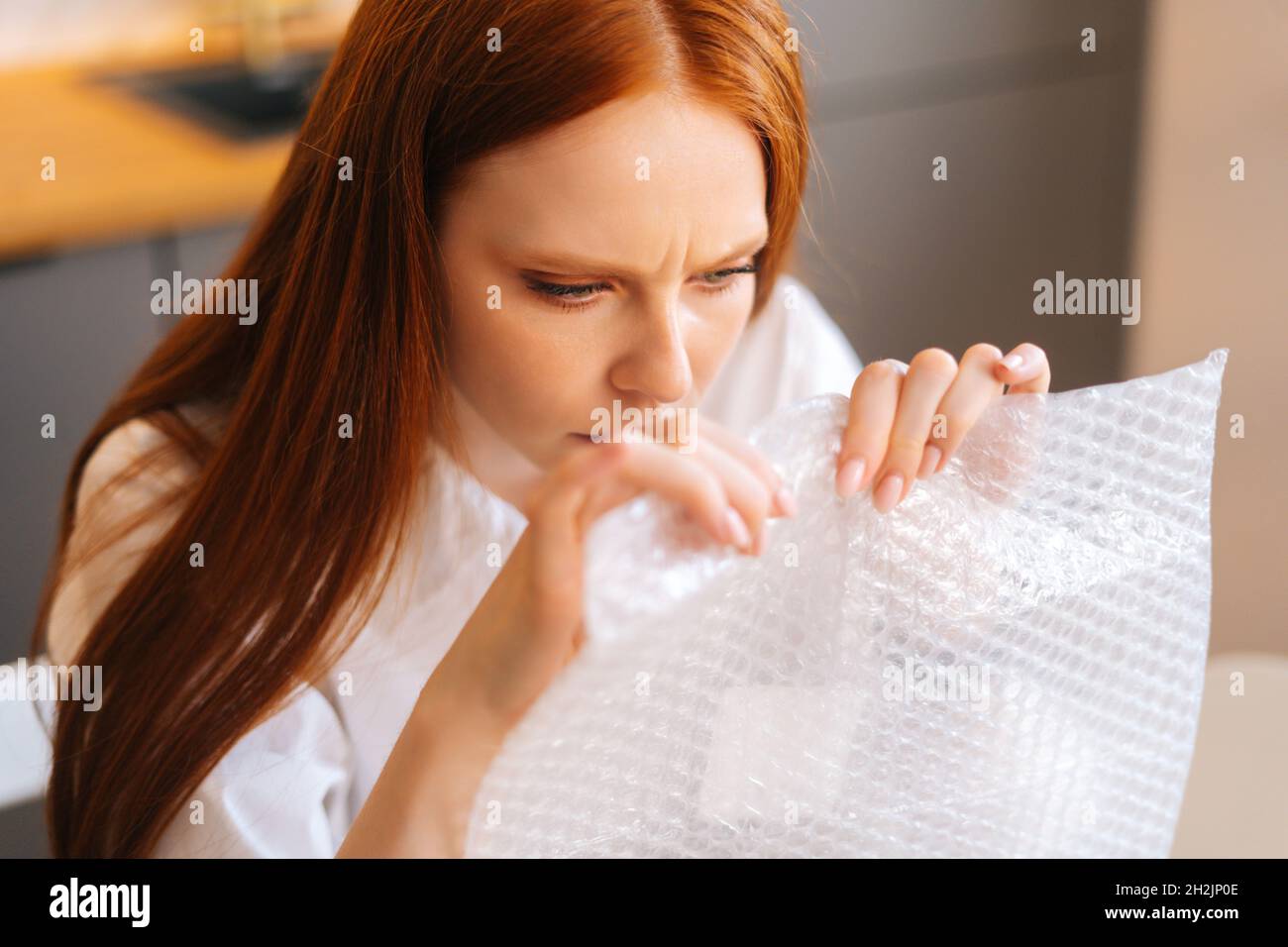Plastic wrap face hi-res stock photography and images - Alamy