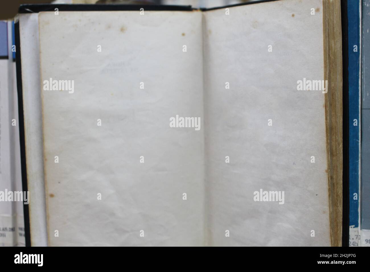 Empty old book from university Stock Photo - Alamy