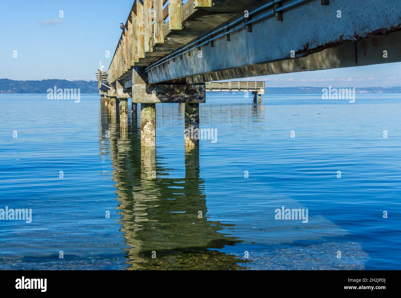 An empty pier at Dash Point, Washington Stock Photo - Alamy