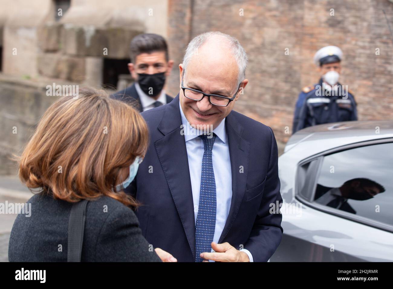 New Mayor of Rome Roberto Gualtieri arrives at Capitolium for handover ...