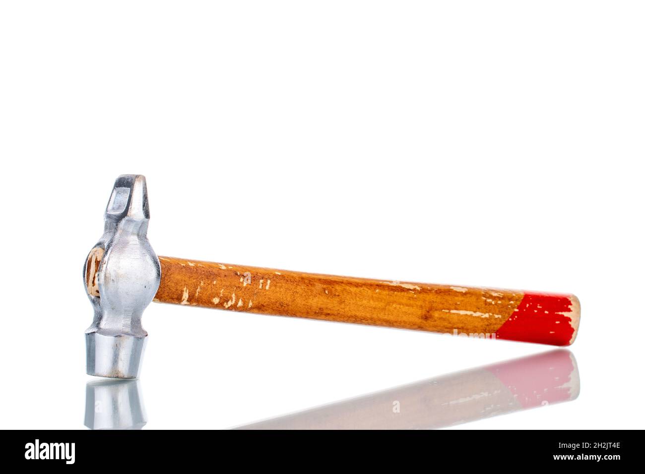 One old metal hammer, close-up isolated on white Stock Photo - Alamy
