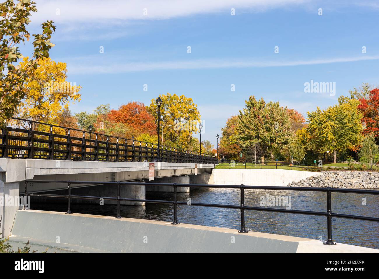 Ottawa, Canada - October 11, 2021: Ottawa River and Hog's Back Bridge ...