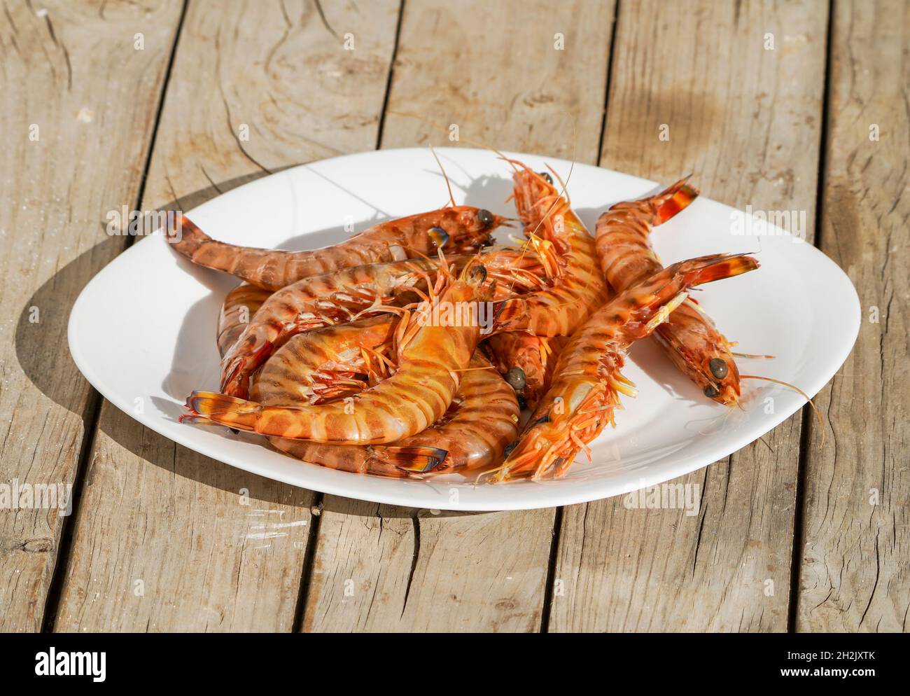 Tiger prawns on plate hi-res stock photography and images - Alamy
