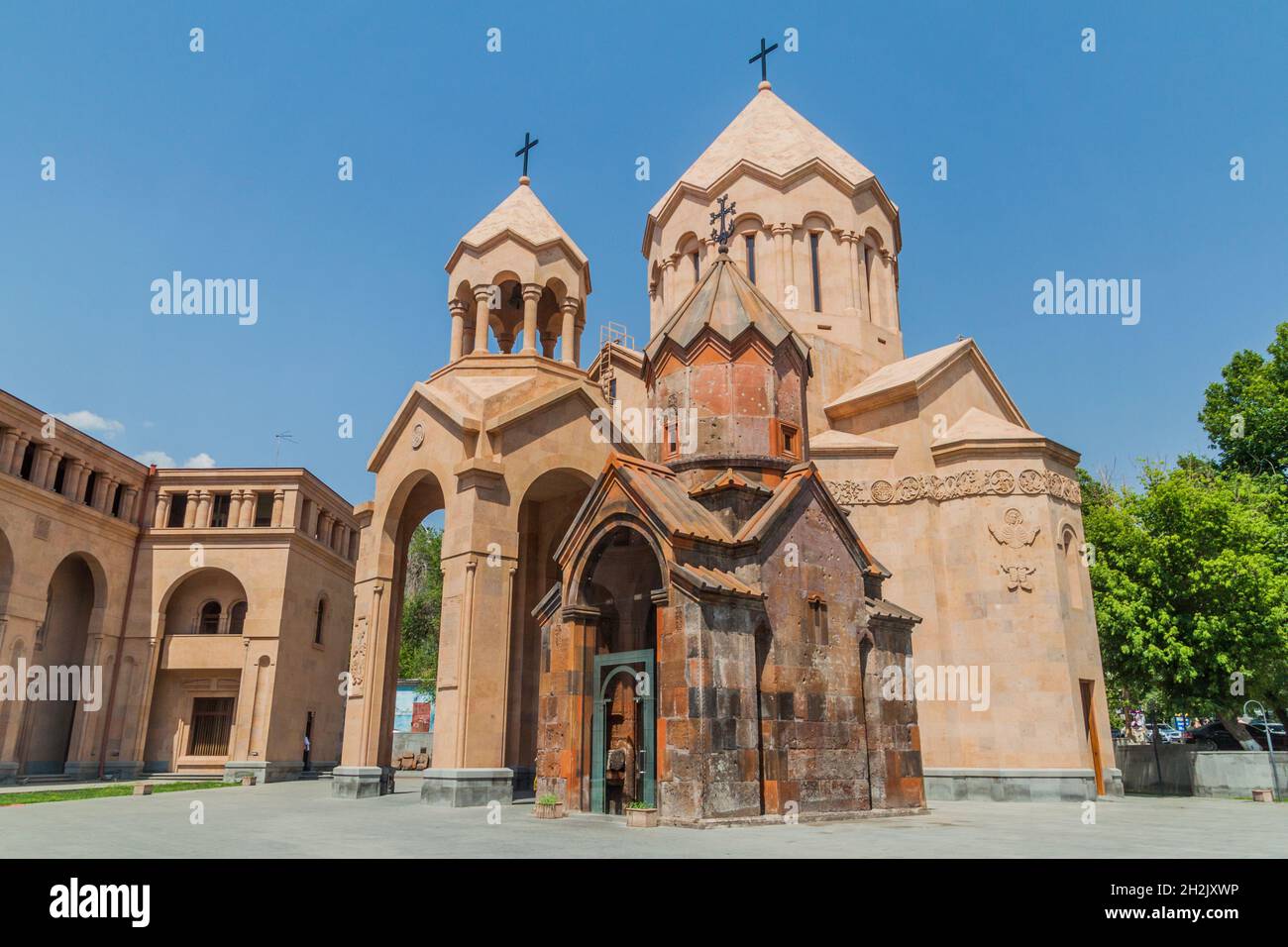 Katoghike and Saint Ana churches in Yerevan, capital of Armenia Stock ...