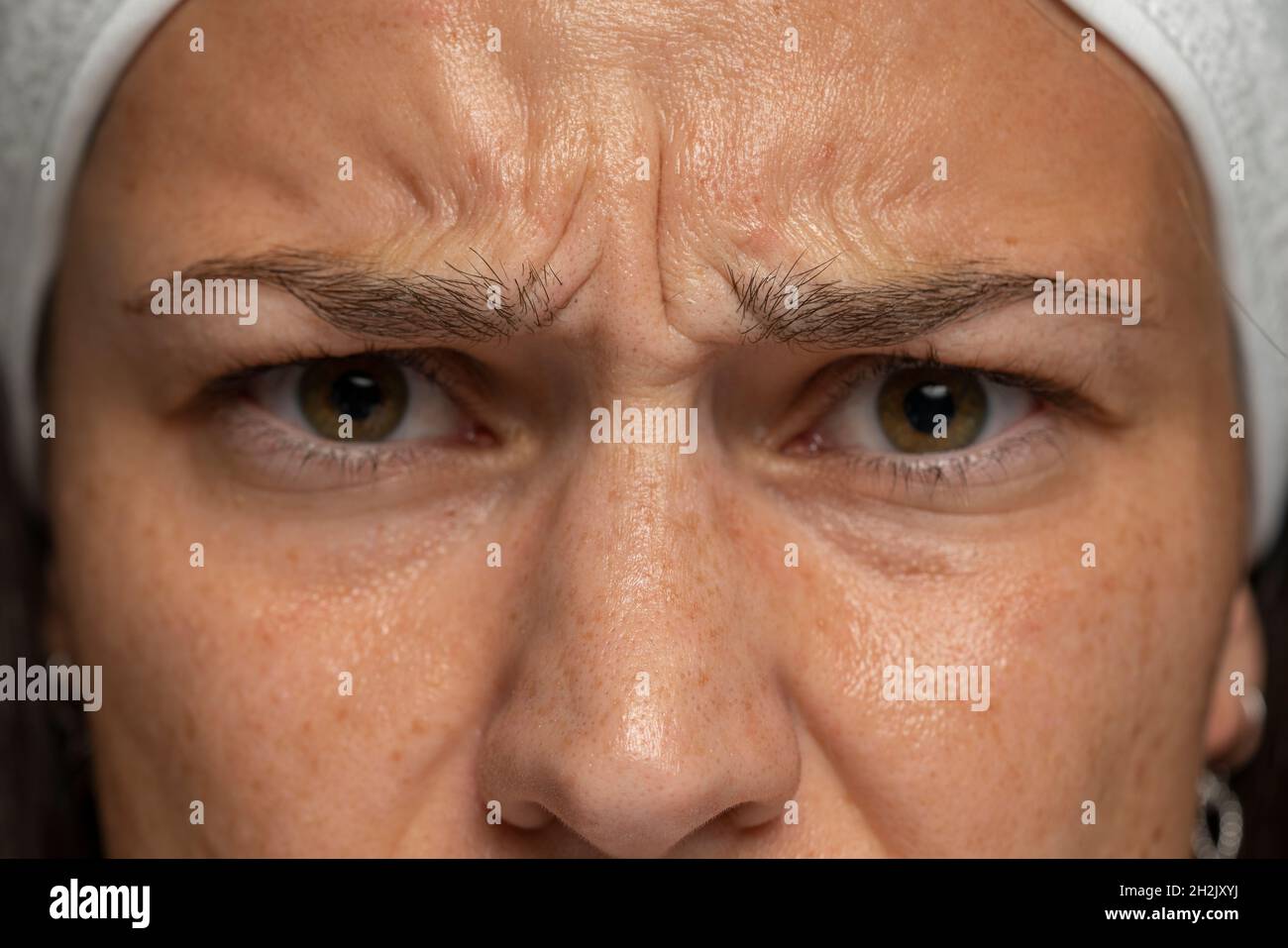 Angry eyebrows hi-res stock photography and images - Alamy