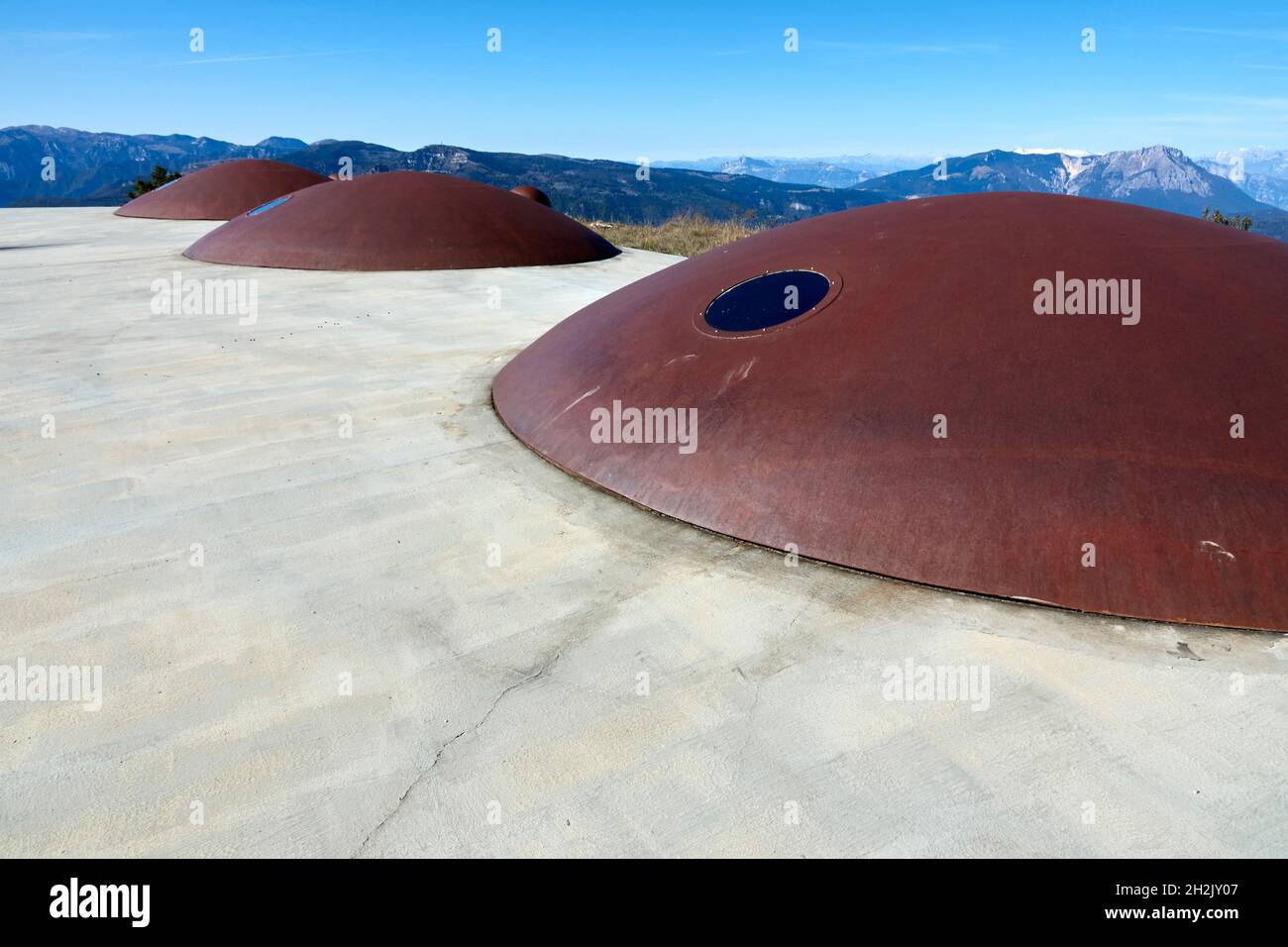 restored domes, of the Italian military fort of the First World War ...