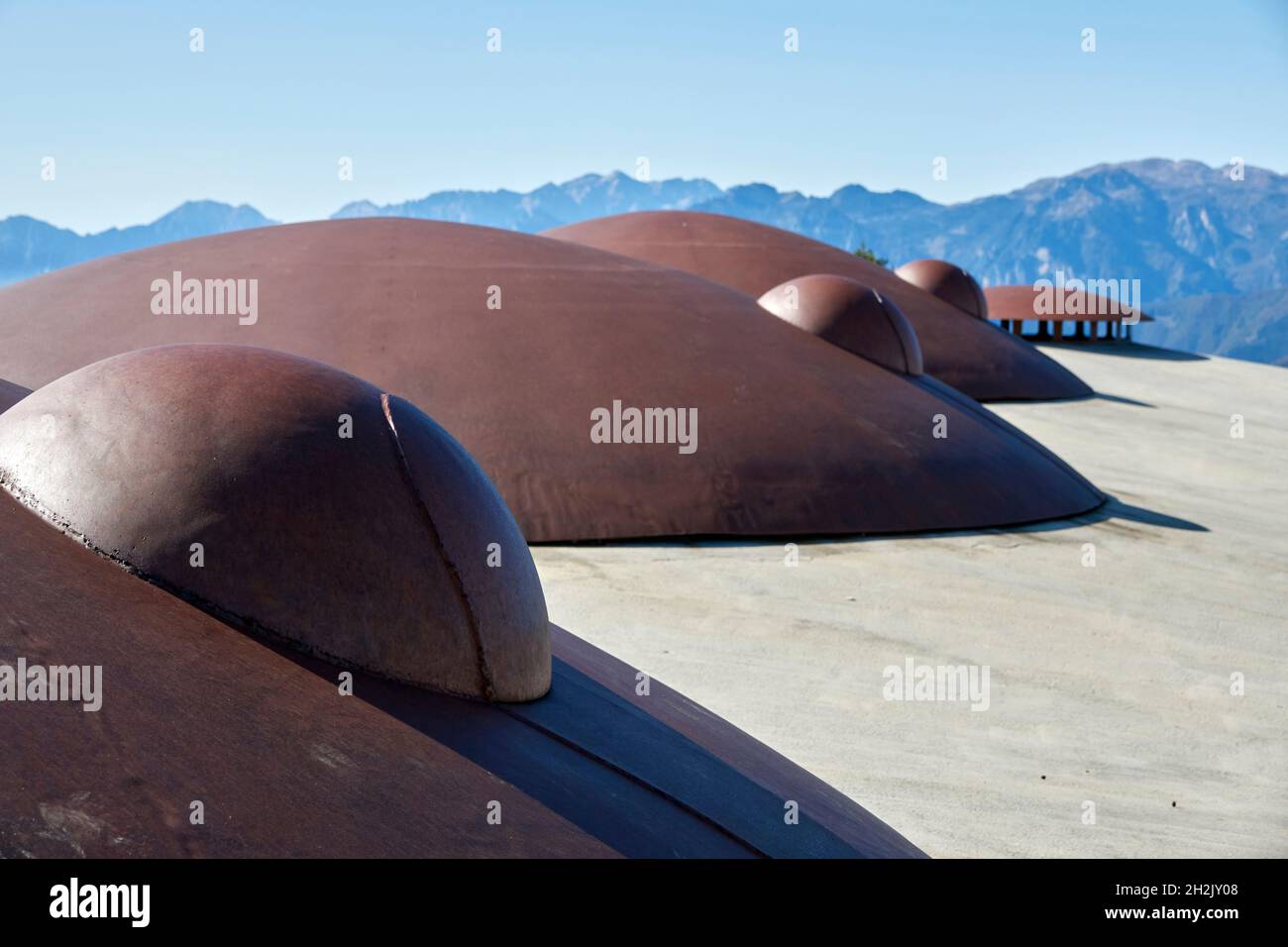 restored domes, of the Italian military fort of the First World War ...