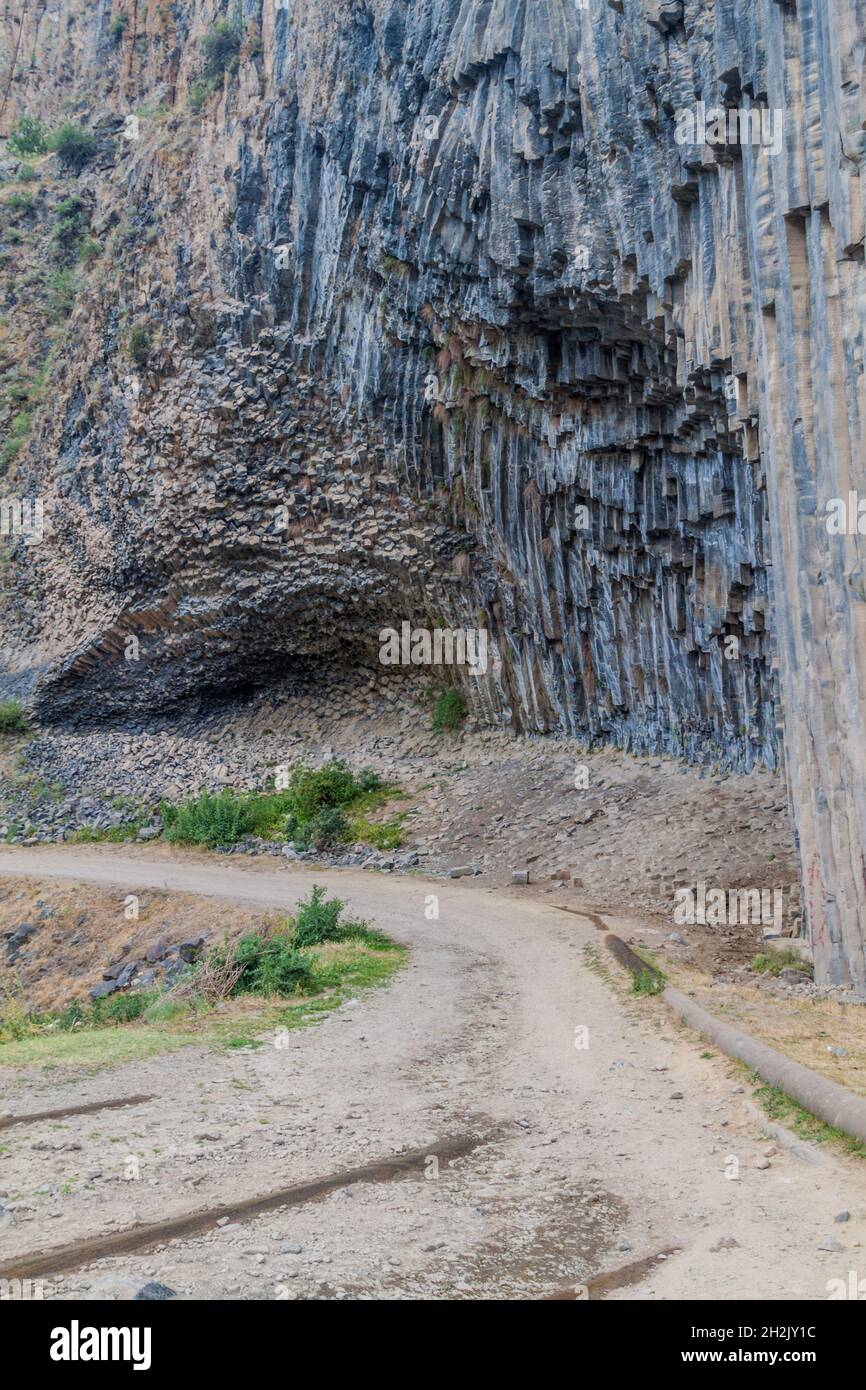 Basalt columns called Symphony of the Stones along Garni gorge, Armenia ...