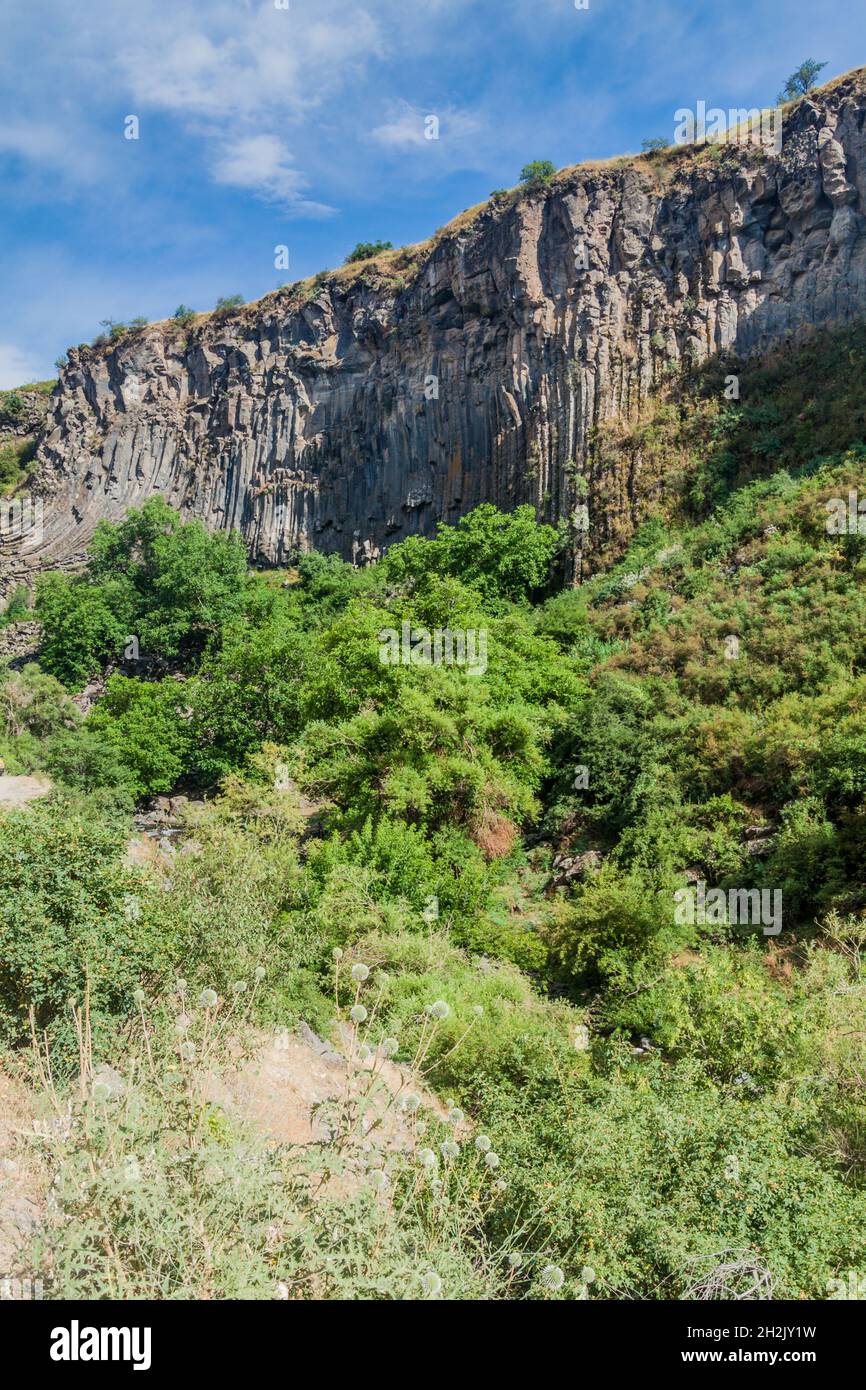 Basalt column formation called Symphony of the Stones along Garni gorge ...