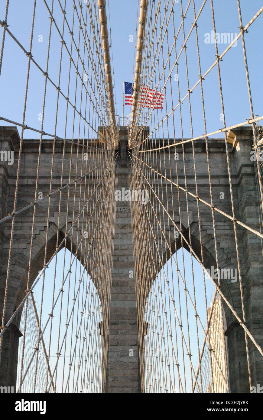 American flag outside new york hi-res stock photography and images - Alamy