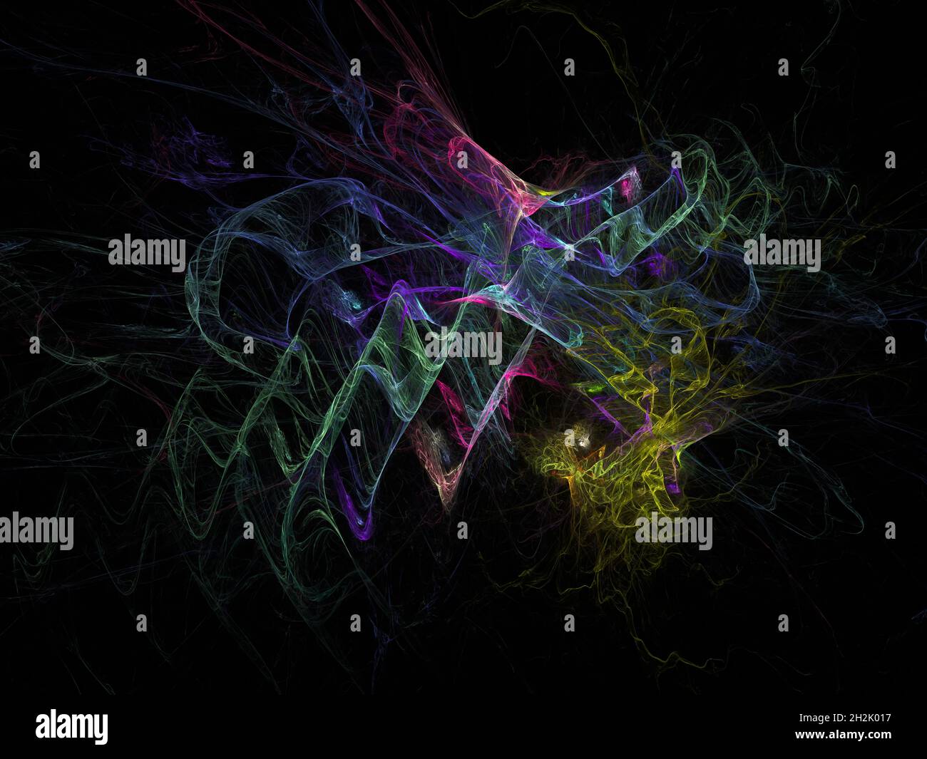 Abstract fractal background with colorful geometric pattern, digital ...