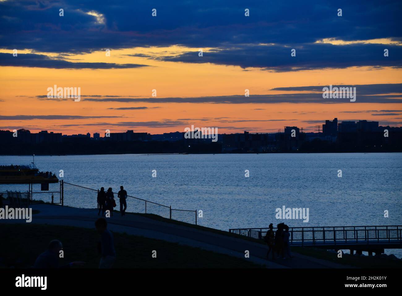 Sunset on the water Stock Photo - Alamy