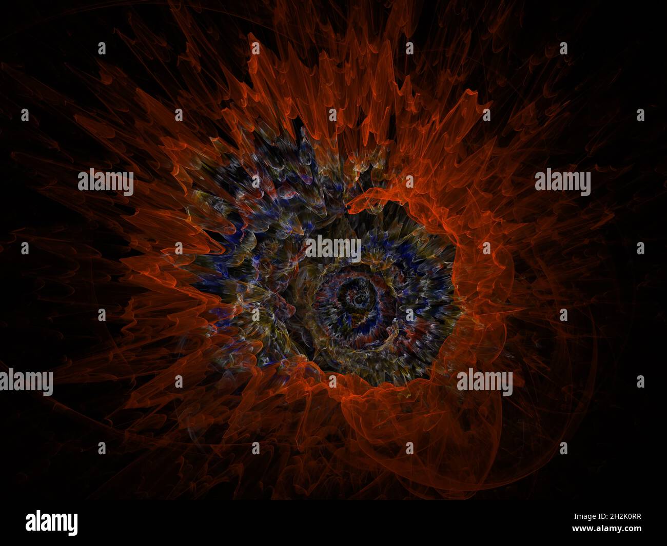 Abstract fractal background with colorful geometric pattern, digital ...