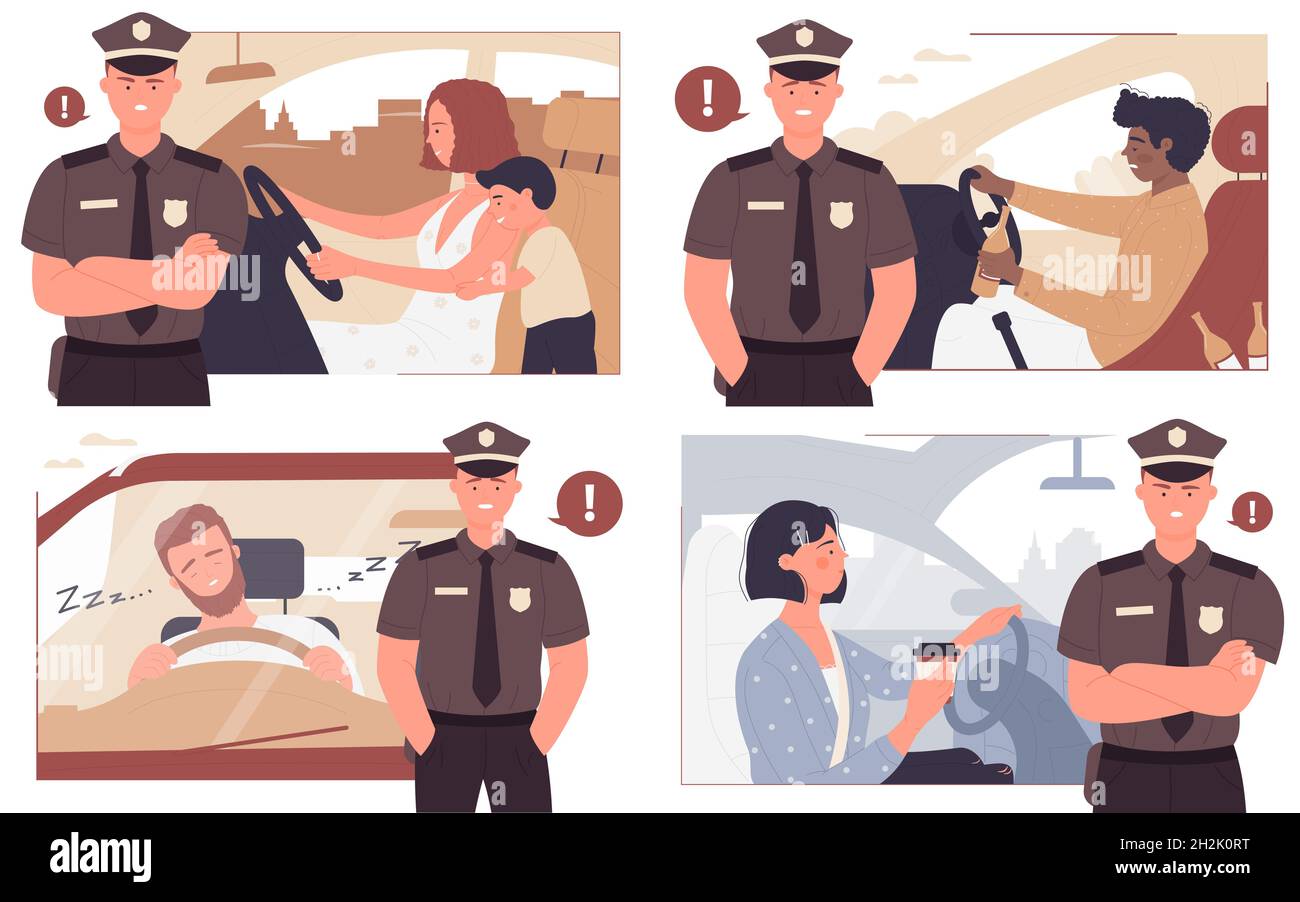 Tired family in car Cut Out Stock Images & Pictures - Alamy