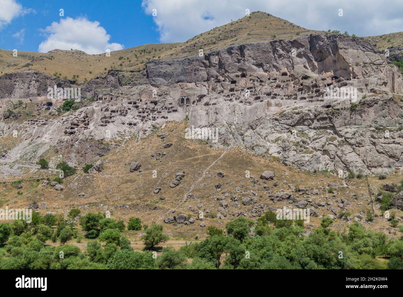 Cave monastery Vardzia carved into a cliff, Georgia Stock Photo - Alamy