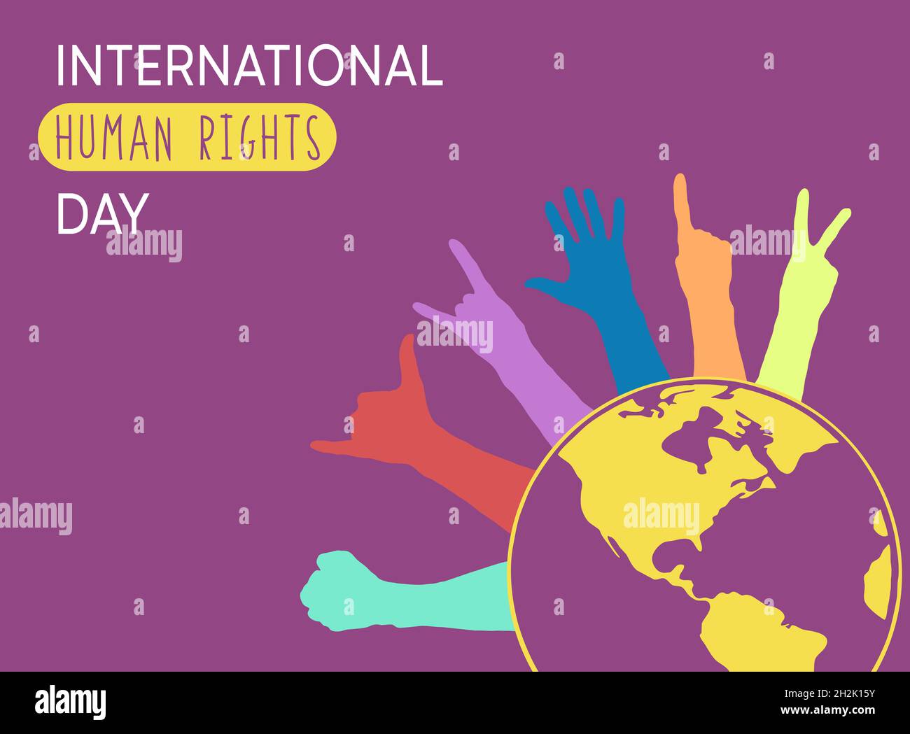 Human rights day hand poster hi-res stock photography and images - Alamy