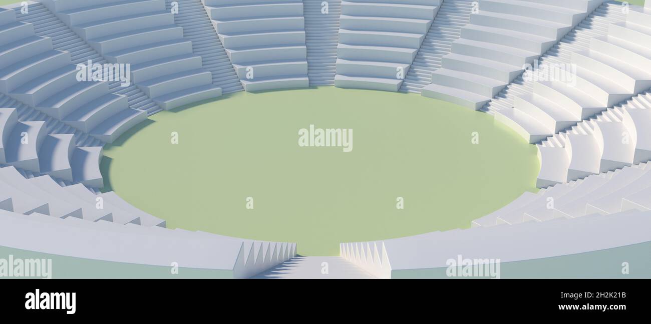 Ancient amphitheater roman style theater round seating steps and stage ...