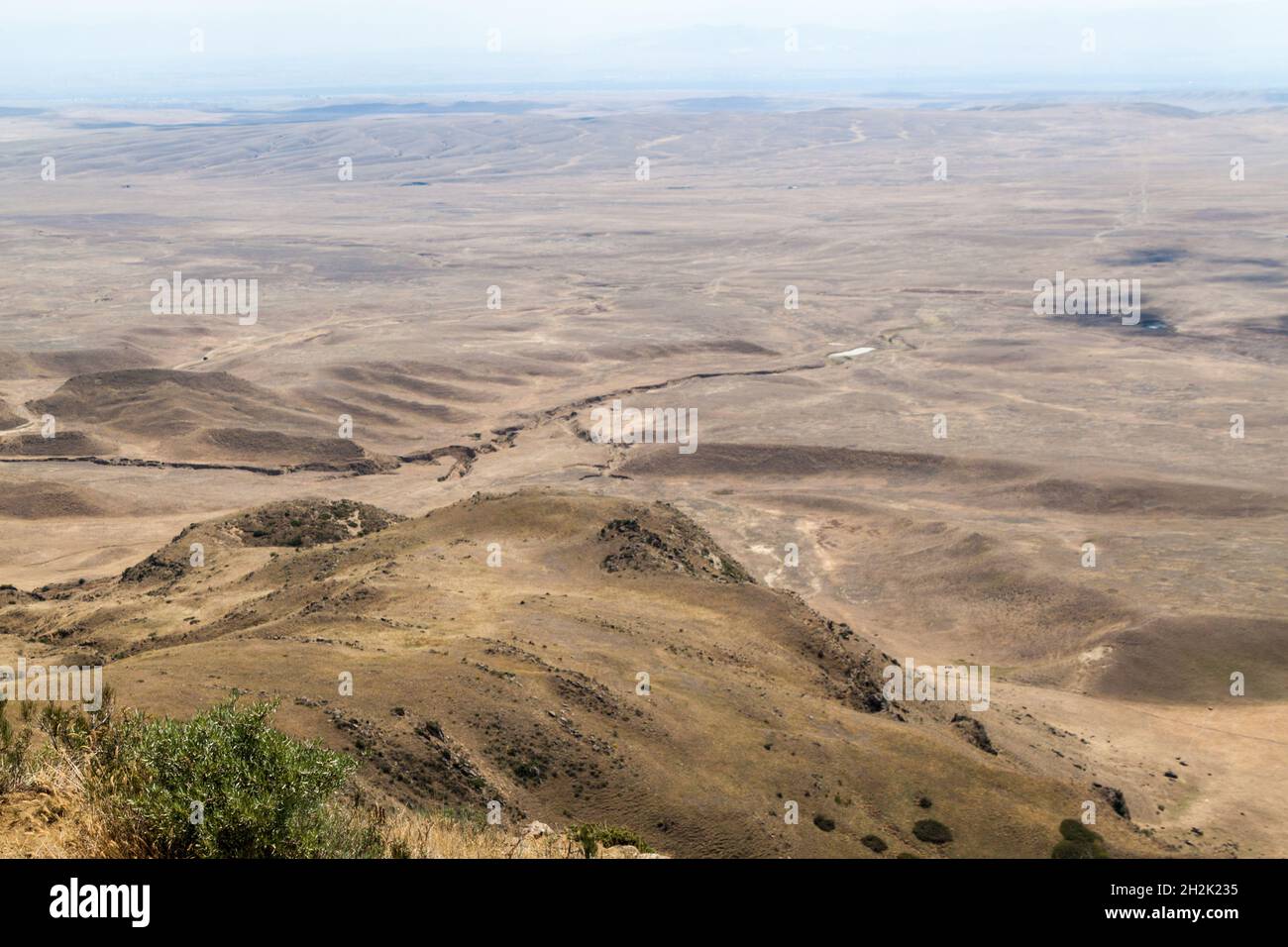 Desert and mountain landscape with azerbaijan hi-res stock photography ...