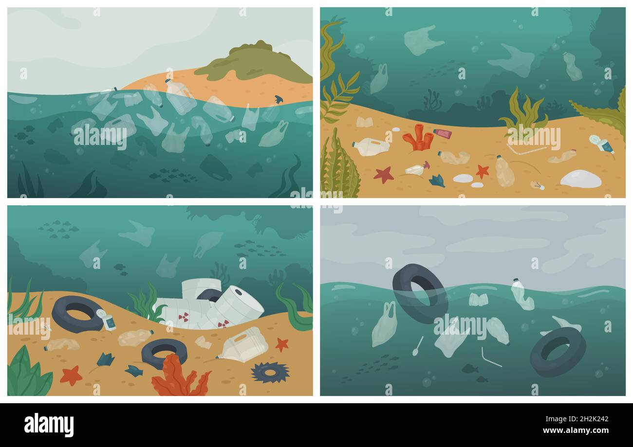 Cartoon Polluted Water