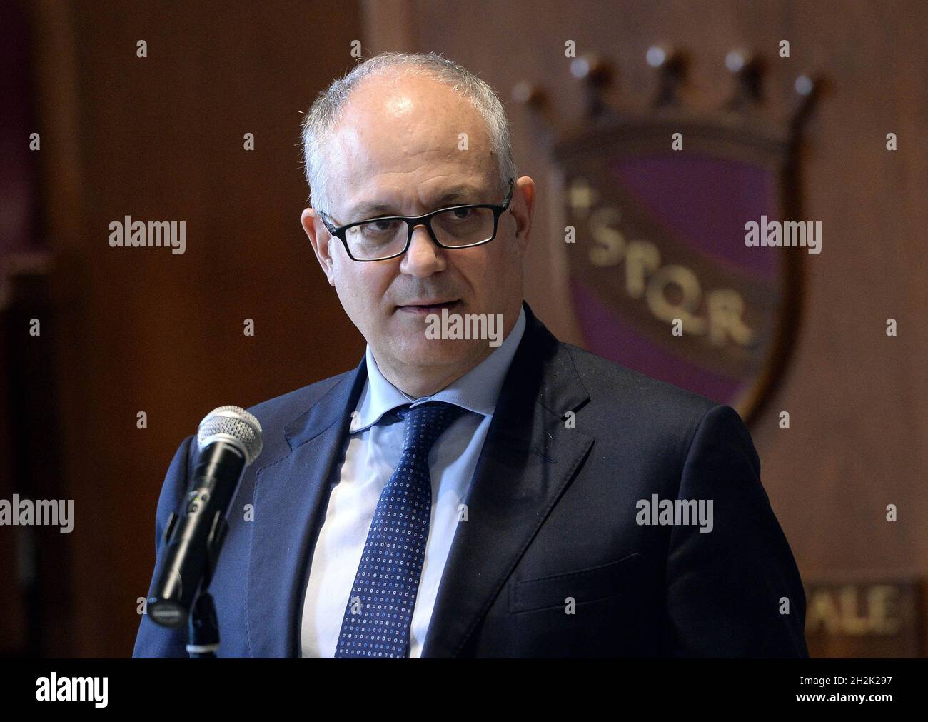 Italy, Rome, october 22, 2021 :The new Mayor of Rome Roberto Gualtieri ...