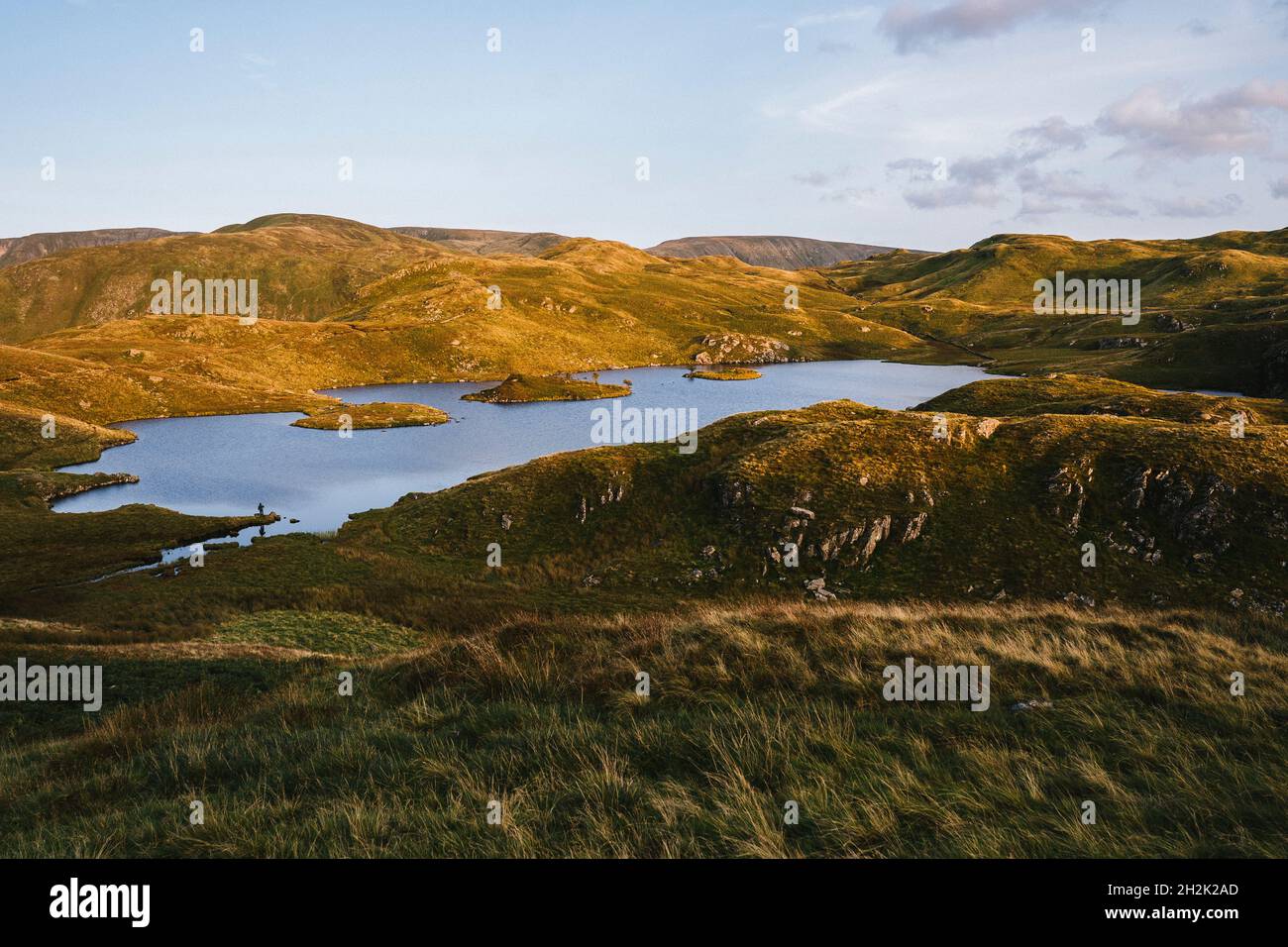 Alpine lake fly fishing, Lakes District, England Stock Photo - Alamy