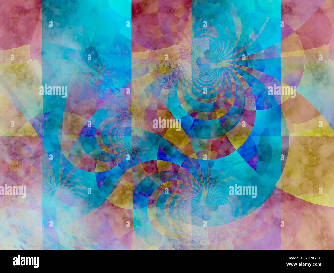 Abstract fractal background with colorful geometric pattern, digital ...