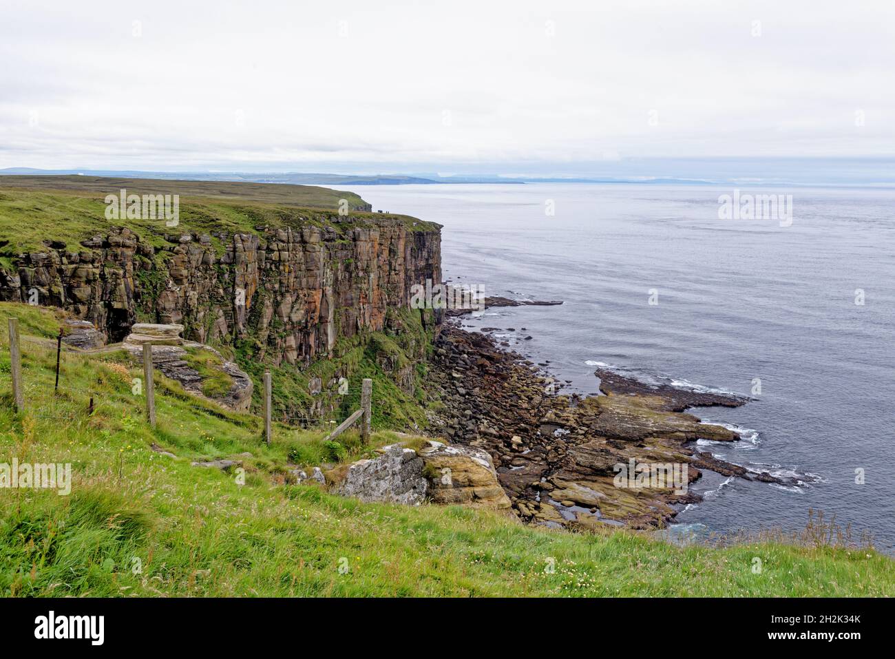 Scenic cliffs in Dunnet Head, in Caithness, on the north coast of ...