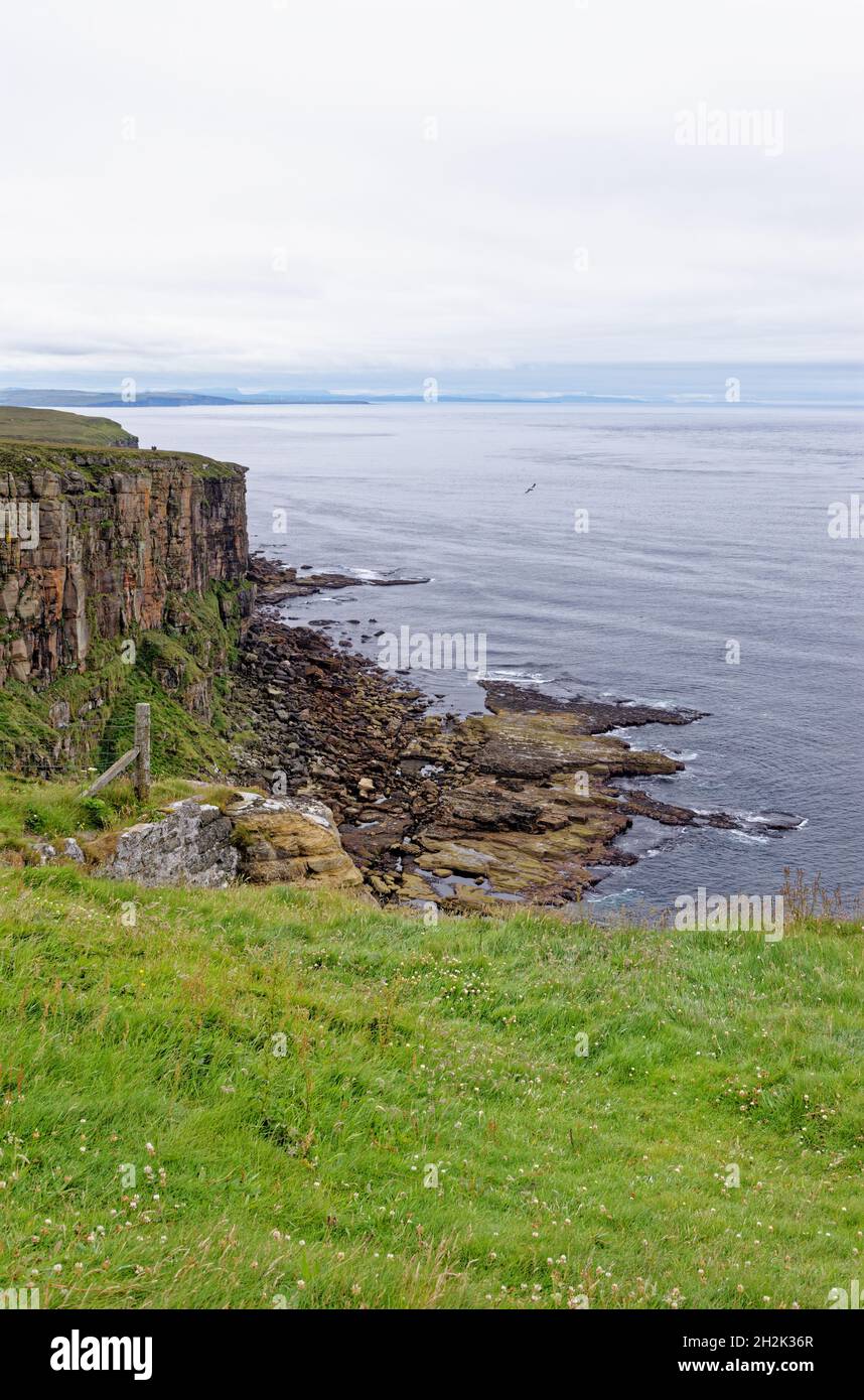 Scenic cliffs in Dunnet Head, in Caithness, on the north coast of ...