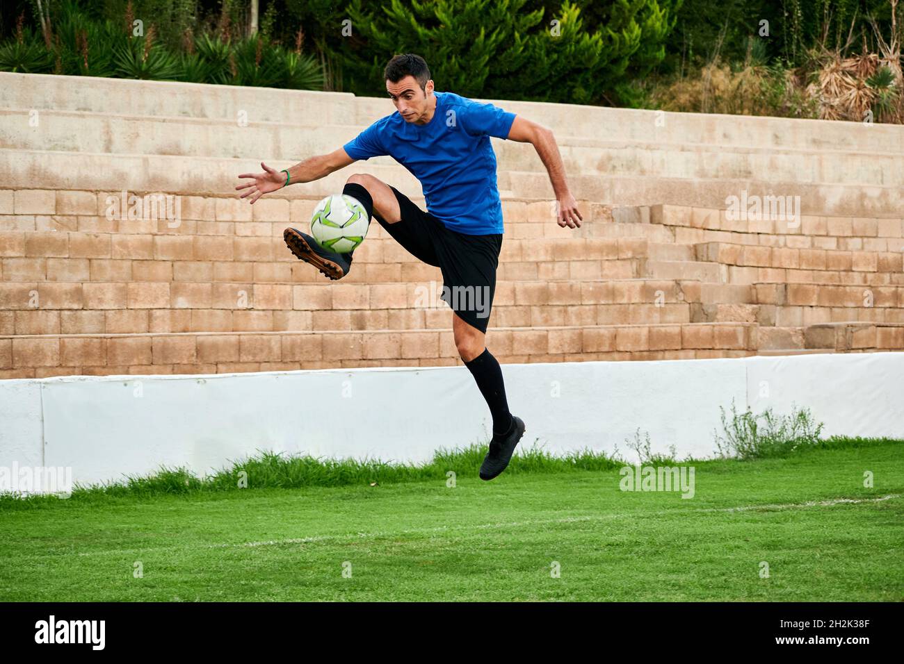 Soccer player control a ball hi-res stock photography and images - Alamy