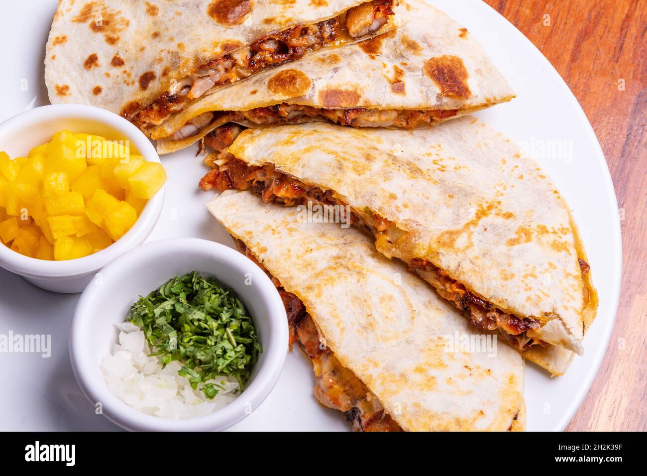 Shepherd's meat tacos with corn tortillas. Gringa with cheese Stock ...