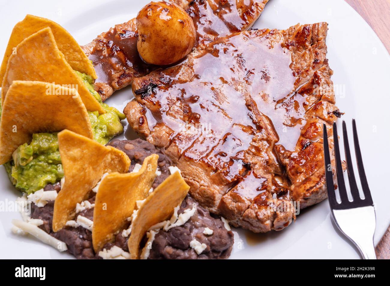 Shepherd's meat tacos with corn tortillas. Gringa with cheese Stock ...