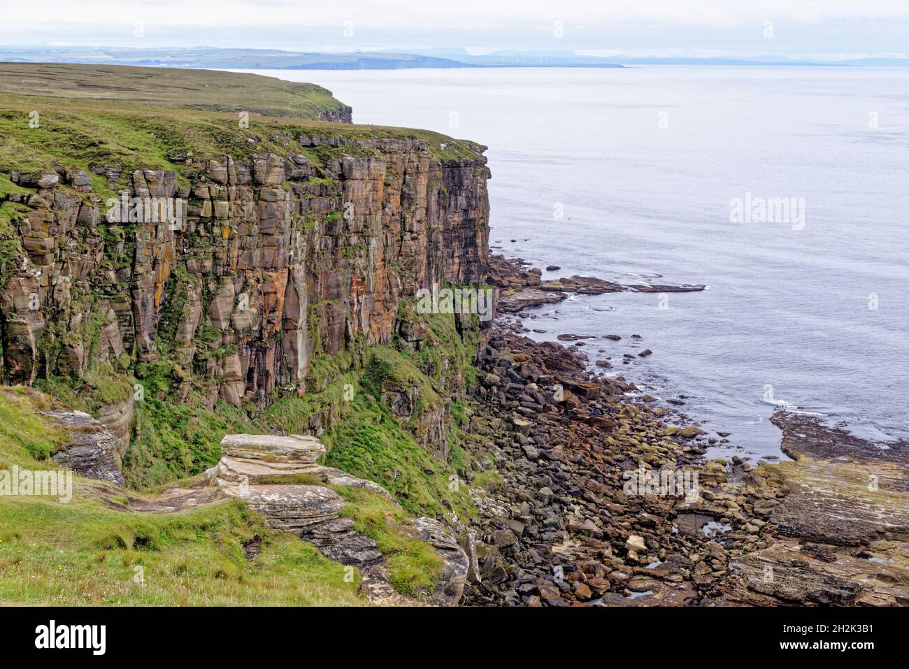 Scenic cliffs in Dunnet Head, in Caithness, on the north coast of ...