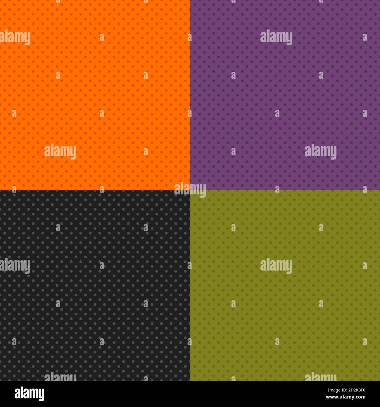 Halloween seamless patterns set. Color background with icons Stock ...