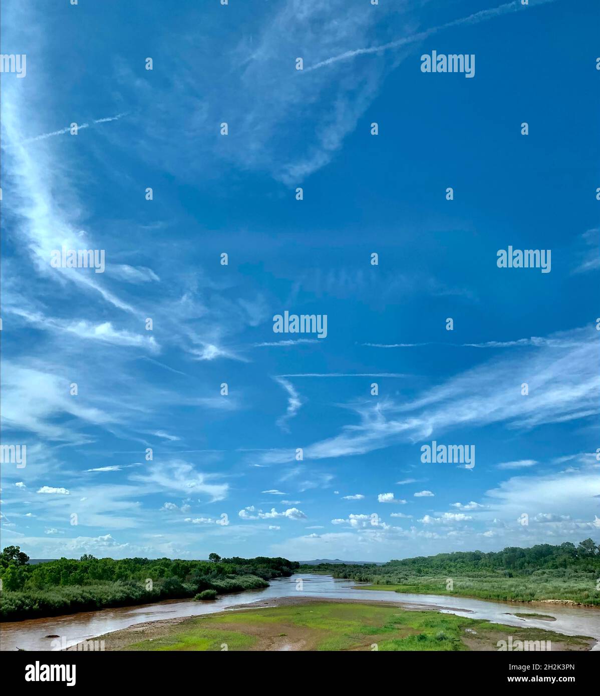 Panoramic summer view on Rio Grande Stock Photo - Alamy