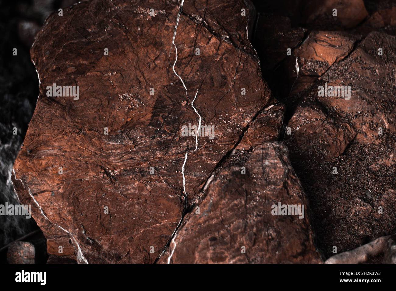 Landscape of rough rocks at beach Stock Photo - Alamy