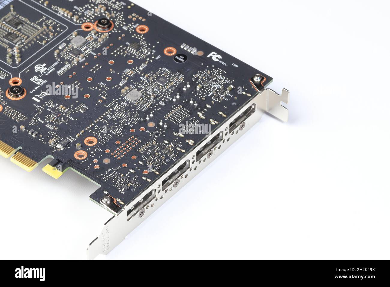 Close up of Professional video graphic card, High performance video ...