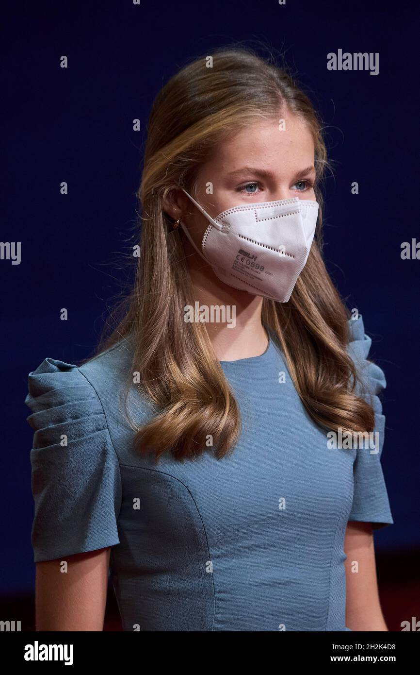 22-10-2021 Oviedo Princess Leonor during the audience with laureates ...