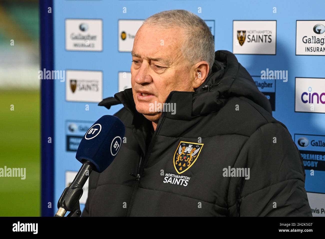 Chris Boyd Northampton Saints Director of Rugby during the pre match ...