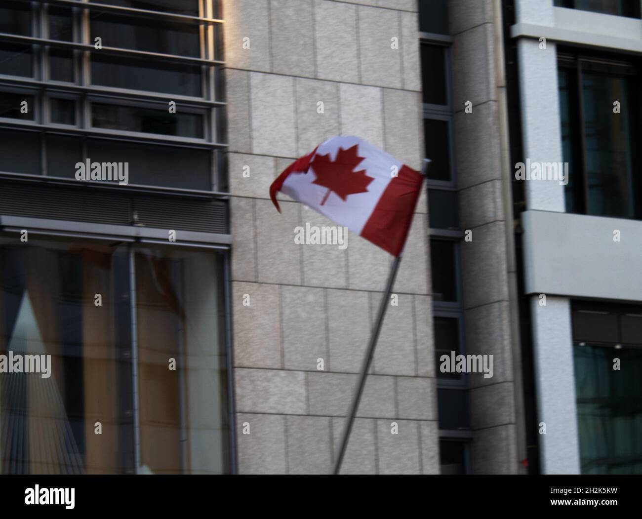 Canadian Flag of Canadian embassy Stock Photo - Alamy