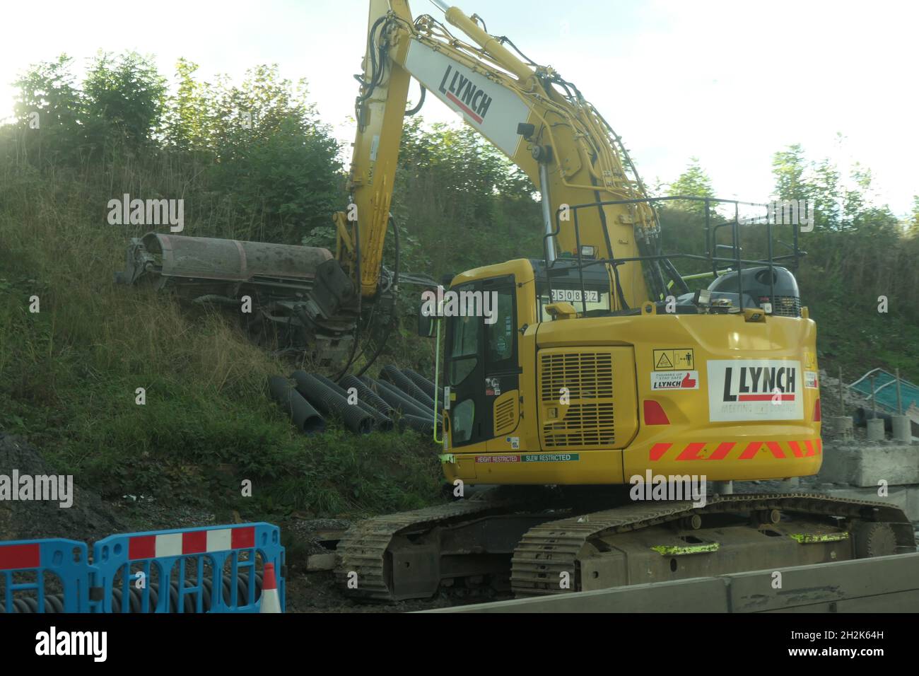 M1 motorway being altered to a Smart motorway Northamptonshire UK ...