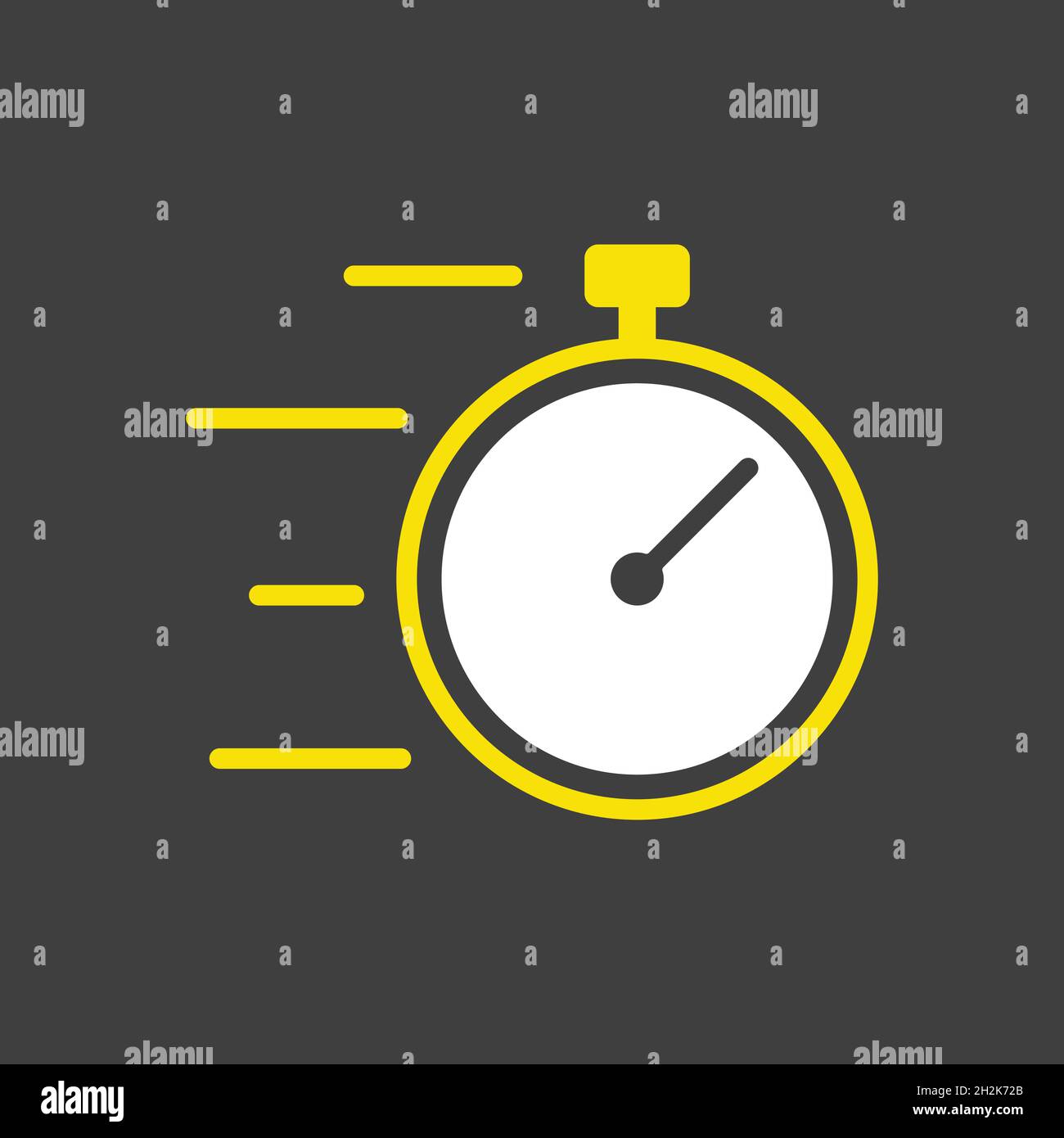 Fast delivery vector glyph icon. Stopwatch with speed. Delivery sign ...