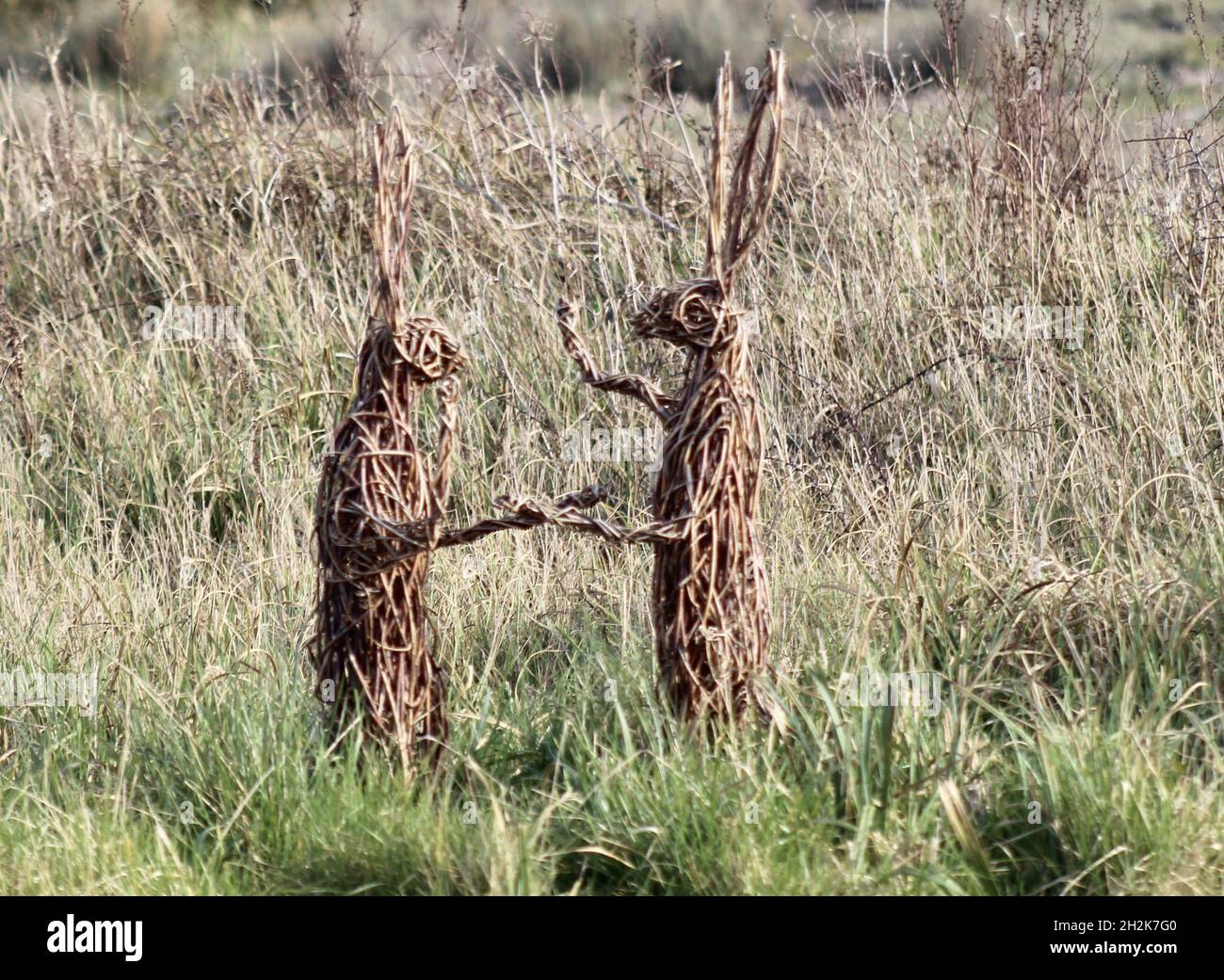 Field art rabbits grass sculpture hi-res stock photography and images ...