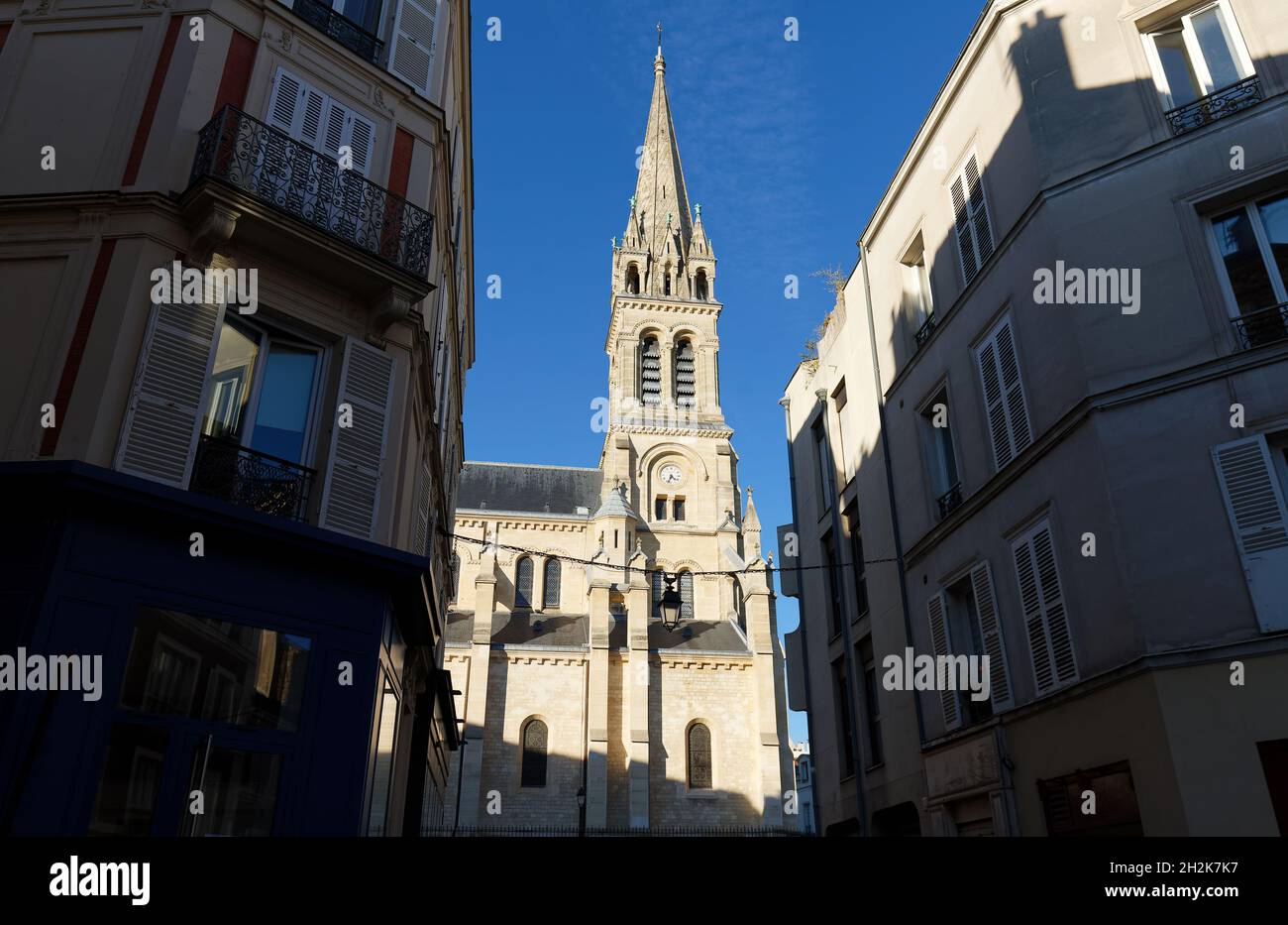 The Saint Clodoald church was built in 1815-1892 in a Romanesque Gothic ...