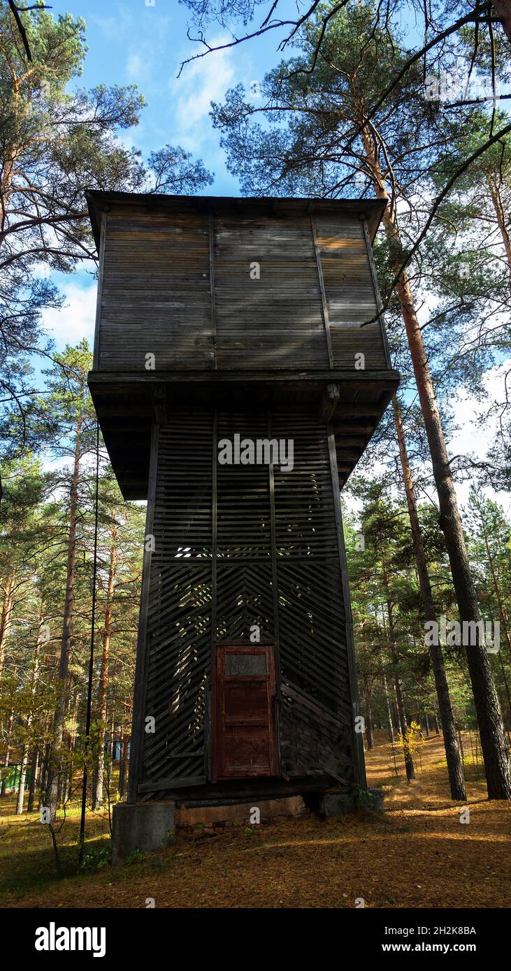 Unusual tower house in the forest. Fancy domus for singleton, and ...