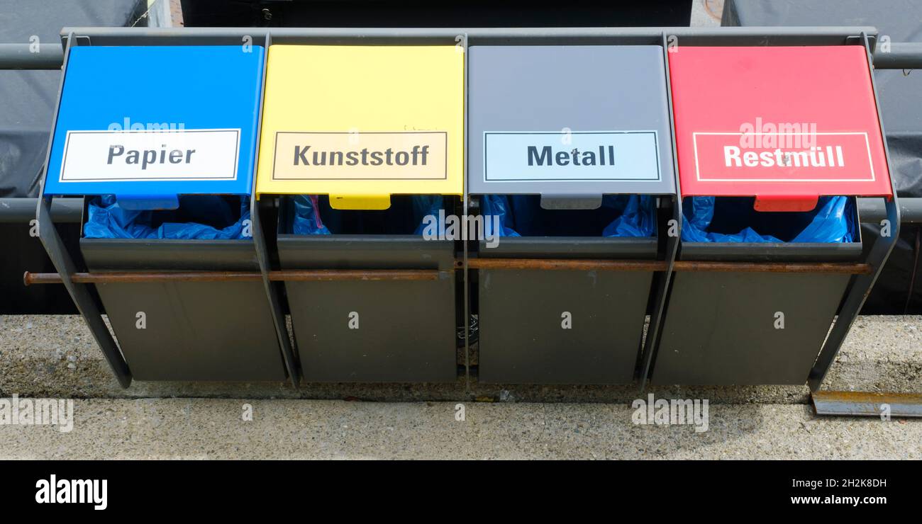 Waste Bin, Vorarlberg, Austria, Europe Stock Photo - Alamy