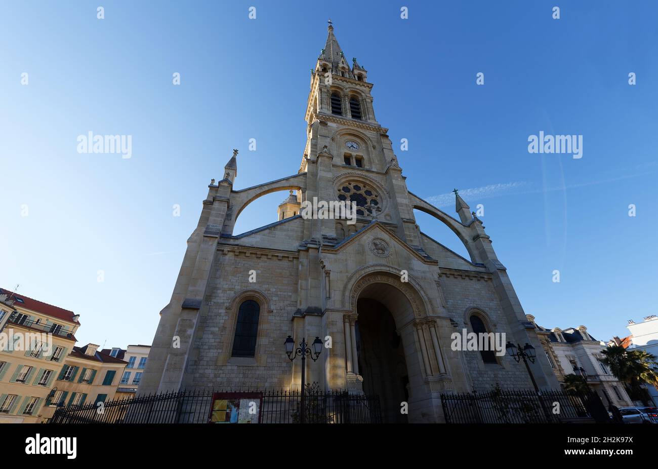 The Saint Clodoald church was built in 1815-1892 in a Romanesque Gothic ...